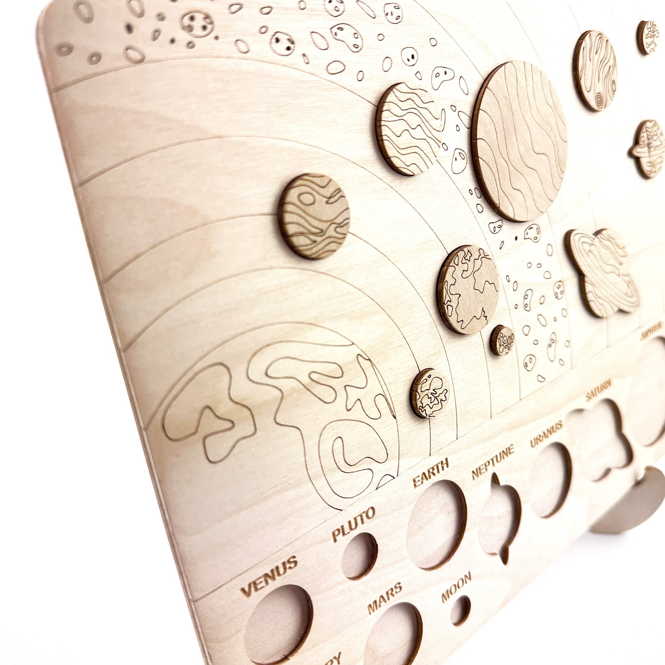 Handcrafted Wooden Solar System Puzzle, Fun & Educational Learning ...