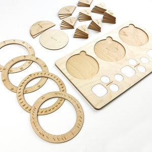 Wooden Fraction Manipulation Board, Montessori Math Manipulation ...