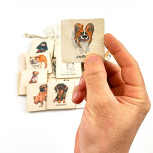 Montessori Wooden Dog Breeds Memory Game Dogs Matching Cards - Etsy