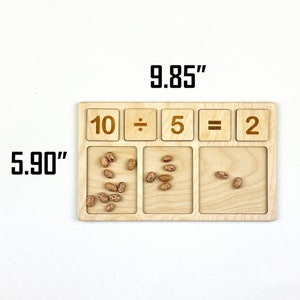 Wooden Maths Board With Numbers and Symbols, Addition and Subtraction ...