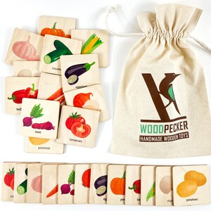 Montessori Wooden Vegetables Memory Game Vegetables Matching - Etsy