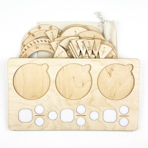Wooden Fraction Manipulation Board, Montessori Math Manipulation ...