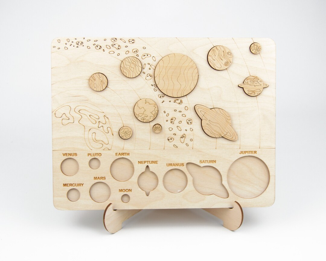 Handcrafted Wooden Solar System Puzzle Fun & Educational - Etsy