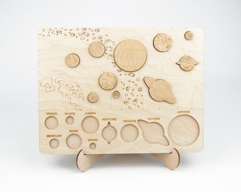 Handcrafted Wooden Solar System Puzzle Fun & Educational - Etsy