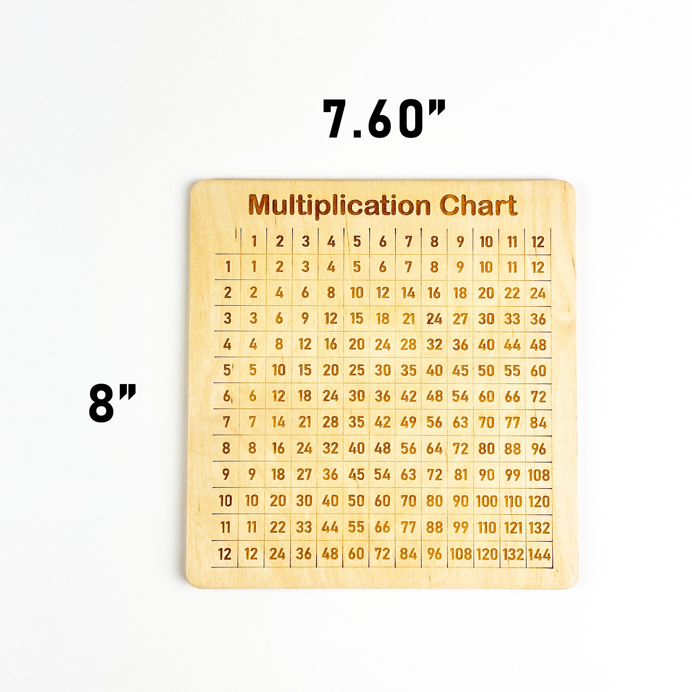 Wooden Multiplication Chart, Montessori Math Set, Math Learning Board ...