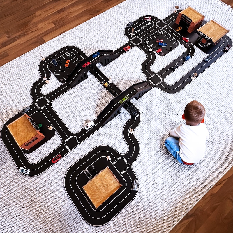 Wooden Car Track - Etsy