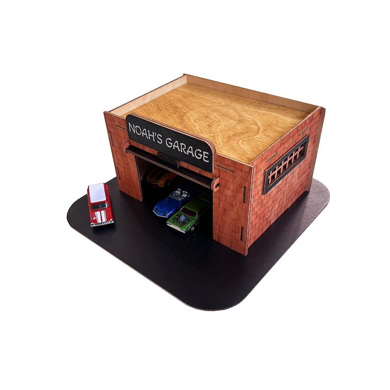 Custom Wooden Toy Car Garage – Toy Car Storage for 1:64 Scale Diecast ...