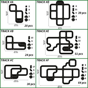Wooden Car Track Playset With Garages, Gas Station, and Bridge – 1/64 ...