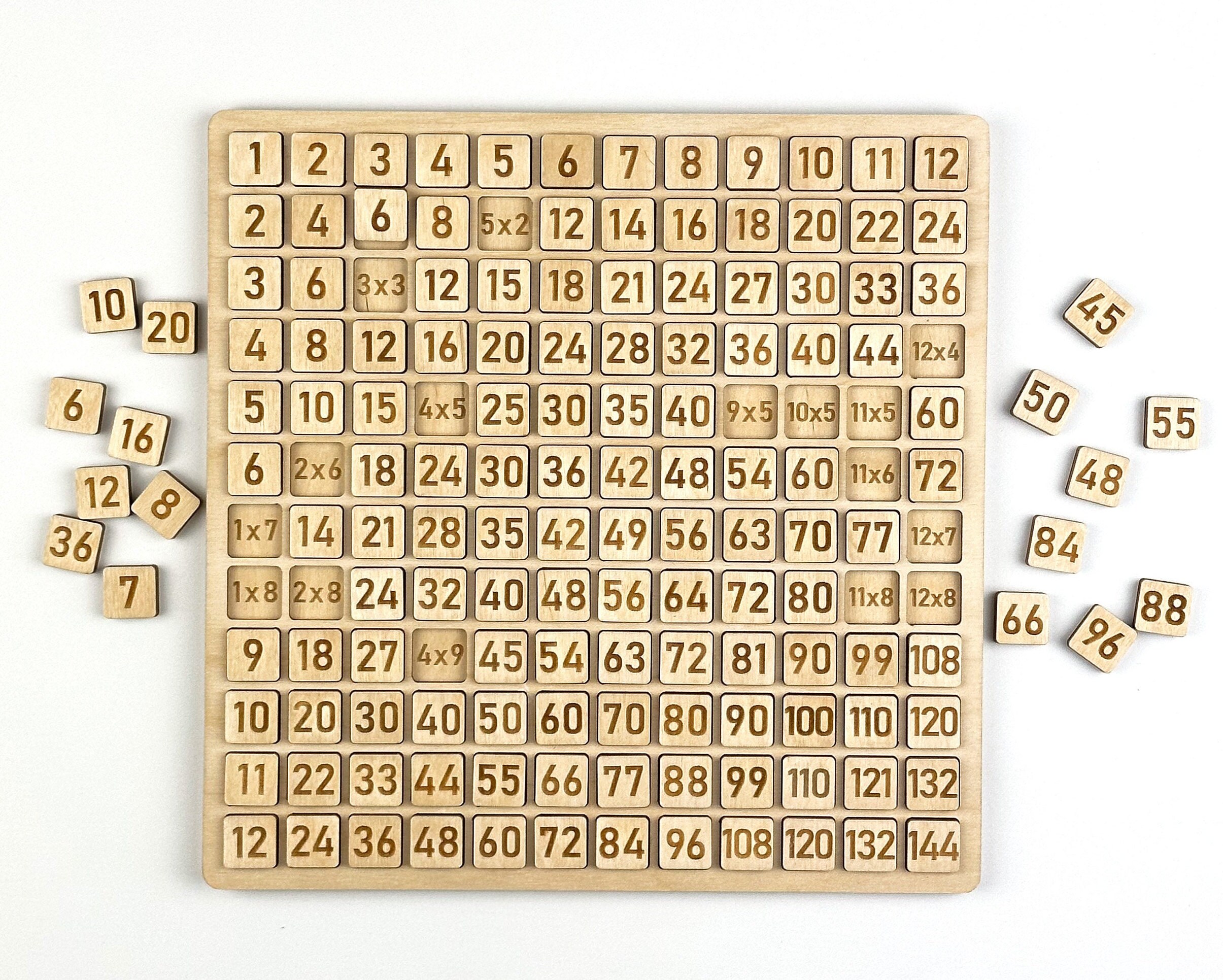 Multiplication Table Wooden Montessori Math Set Math - Etsy