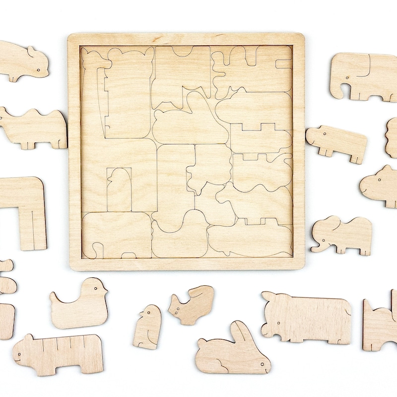 Wooden Puzzle Cat Block - Etsy