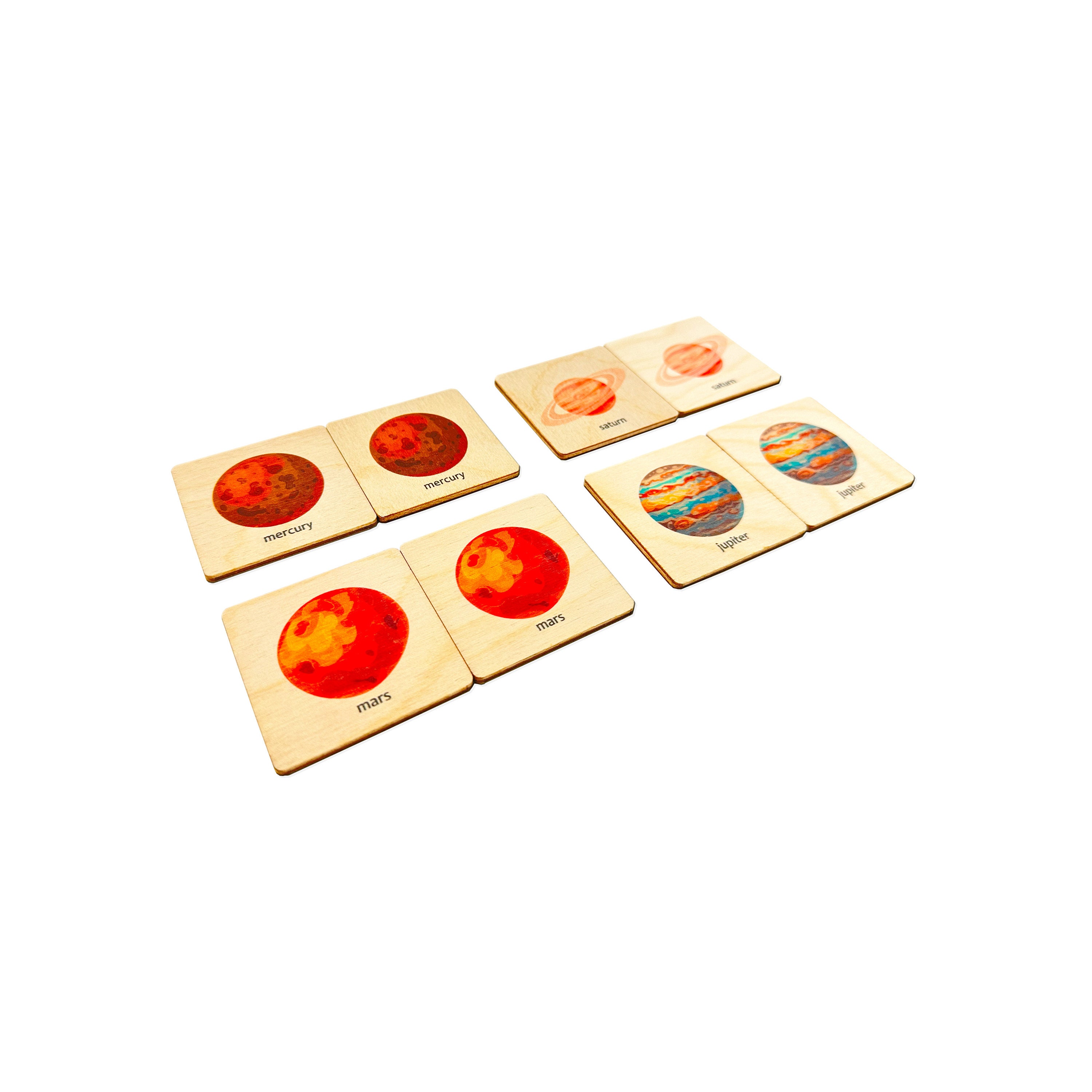 Montessori Wooden Space Solar System Memory Game | Homeschool ...