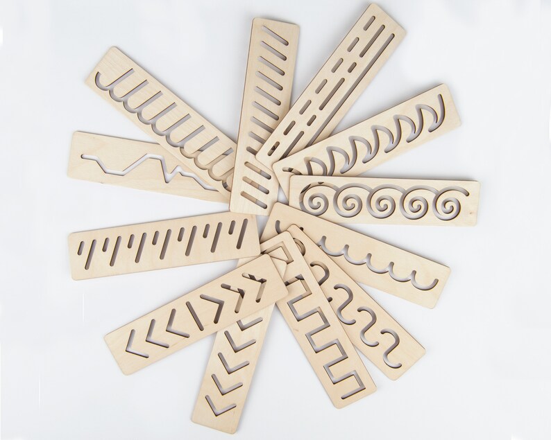 Wooden Montessori Stencil Set for Toddler Preschool - Etsy