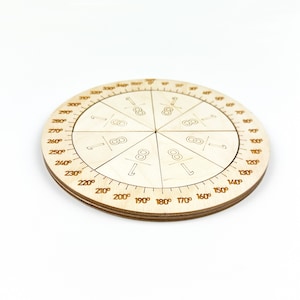 Wooden Fraction Learning Circle Kit, Math Education Toolset, Math ...