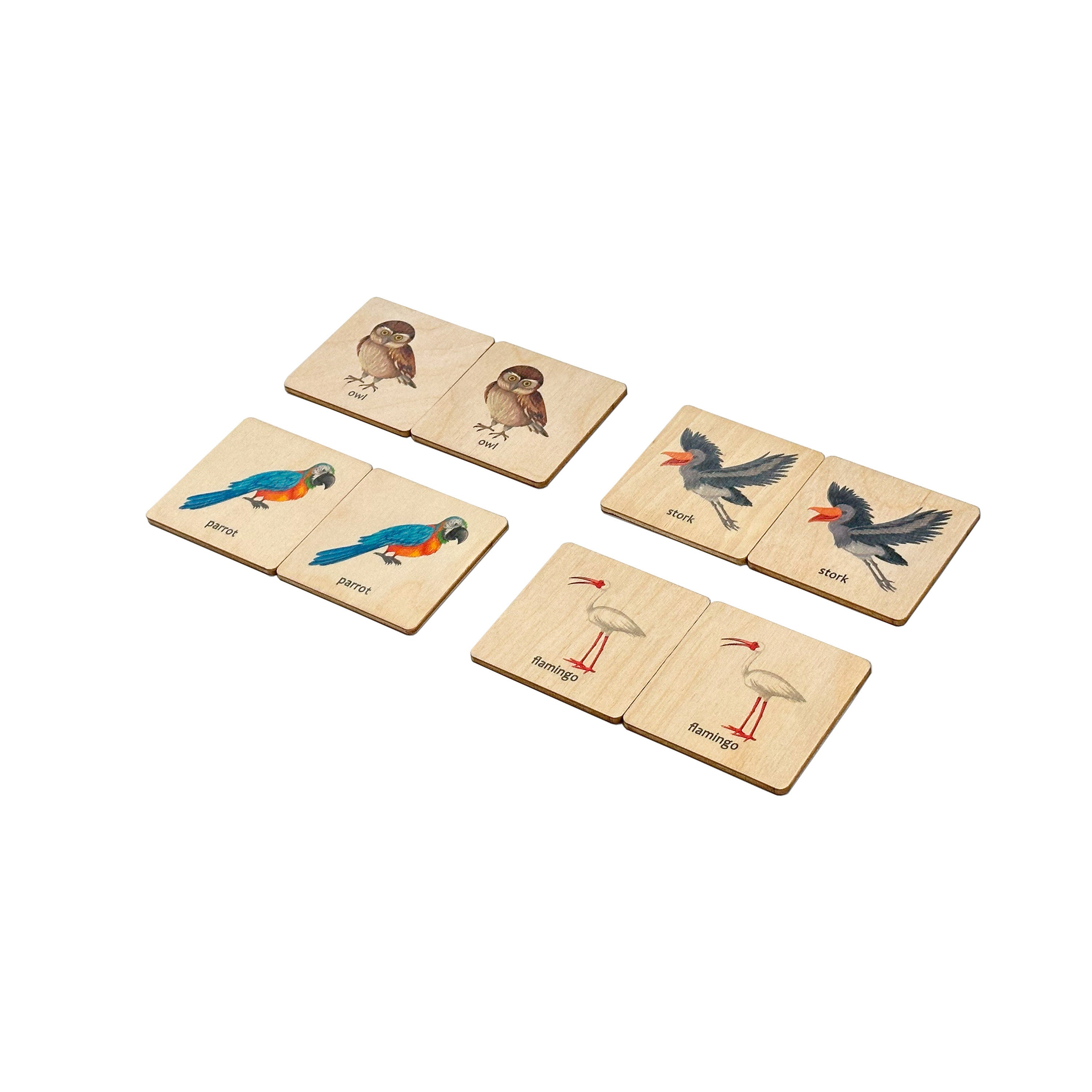 Montessori Wooden Birds Memory Game, 1 2 3 4 Year Old Montessori ...