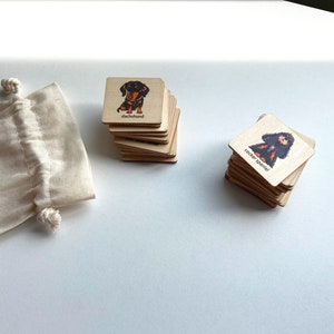 Montessori Wooden Dog Breeds Memory Game | Dogs Matching Cards for ...