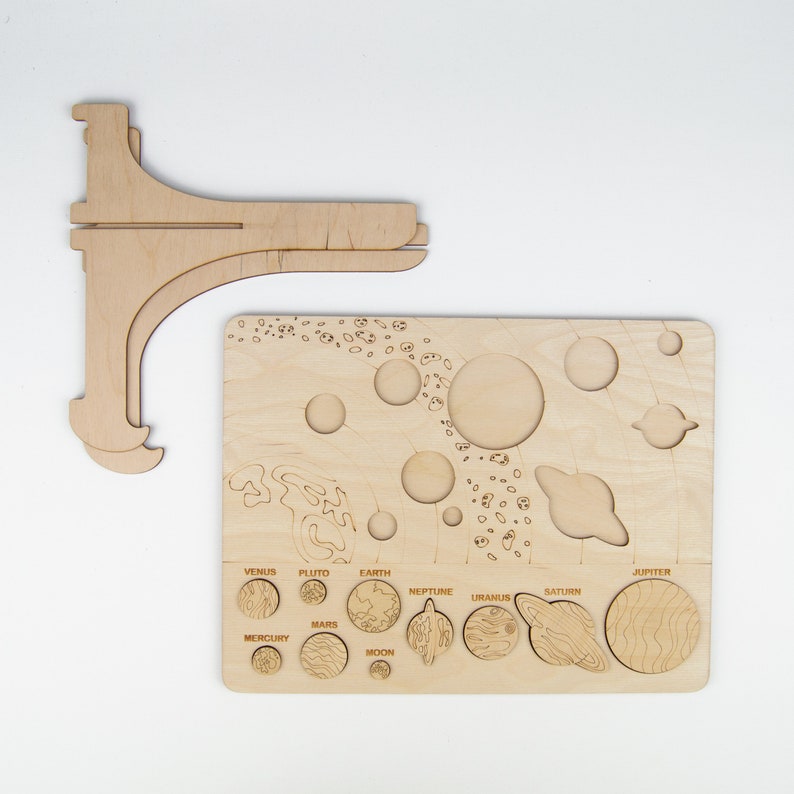 Handcrafted Wooden Solar System Puzzle Fun & Educational - Etsy