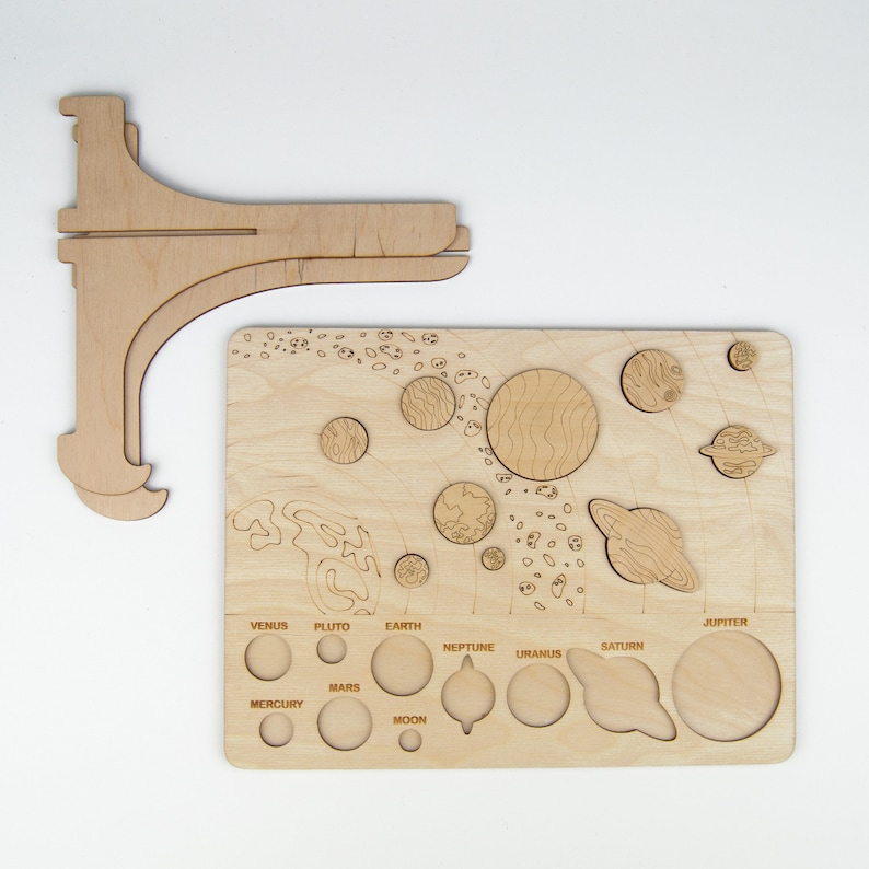 Handcrafted Wooden Solar System Puzzle Fun & Educational - Etsy