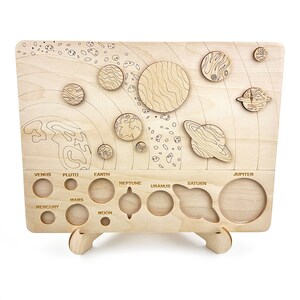 Handcrafted Wooden Solar System Puzzle, Fun & Educational Learning ...