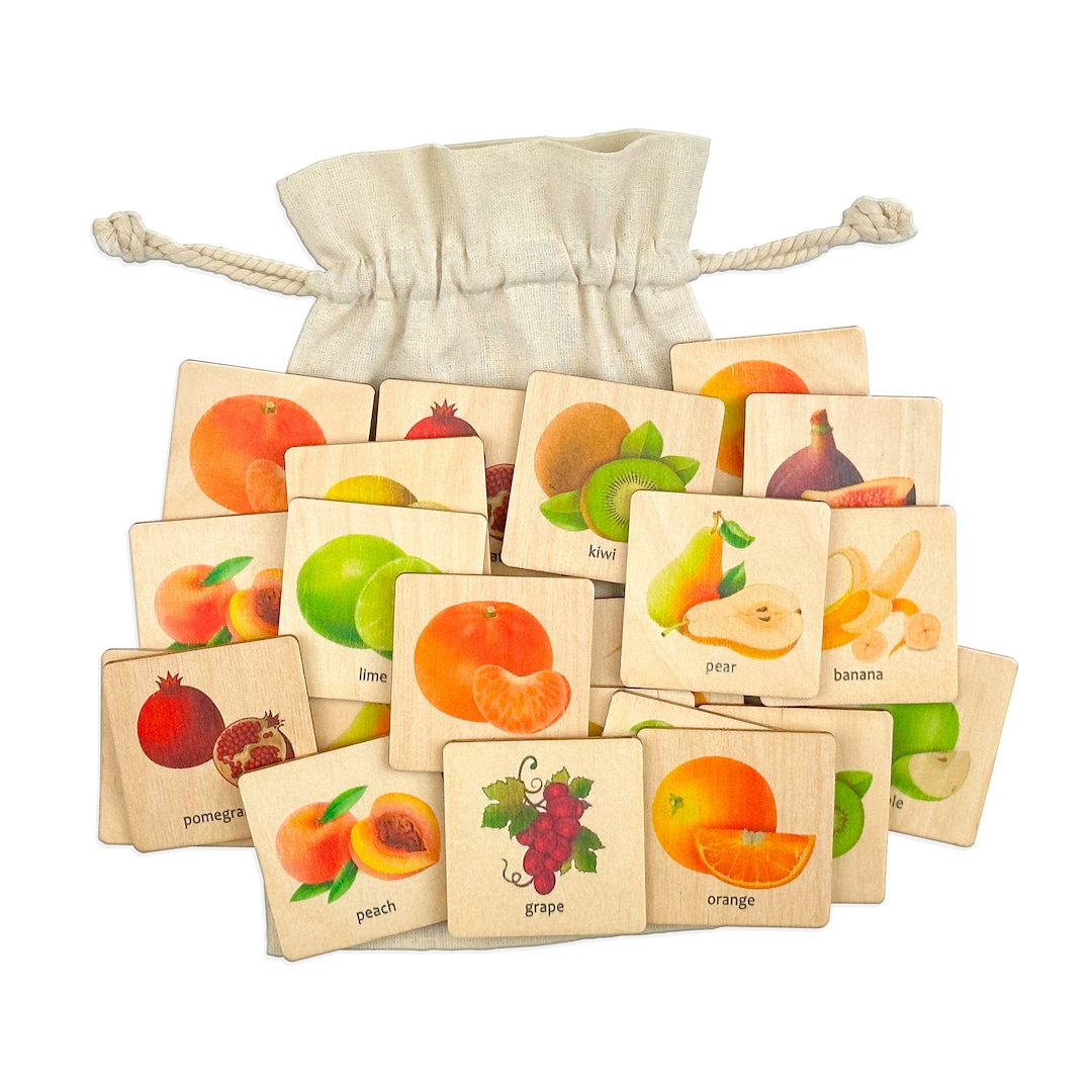Montessori Wooden Vegetables Memory Game, 1 2 3 4 Year Old Montessori ...
