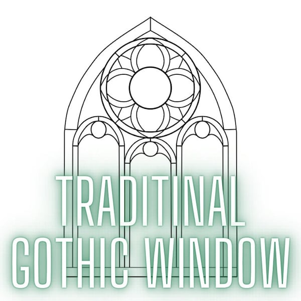 Stained Glass Window Film Gothic - Etsy