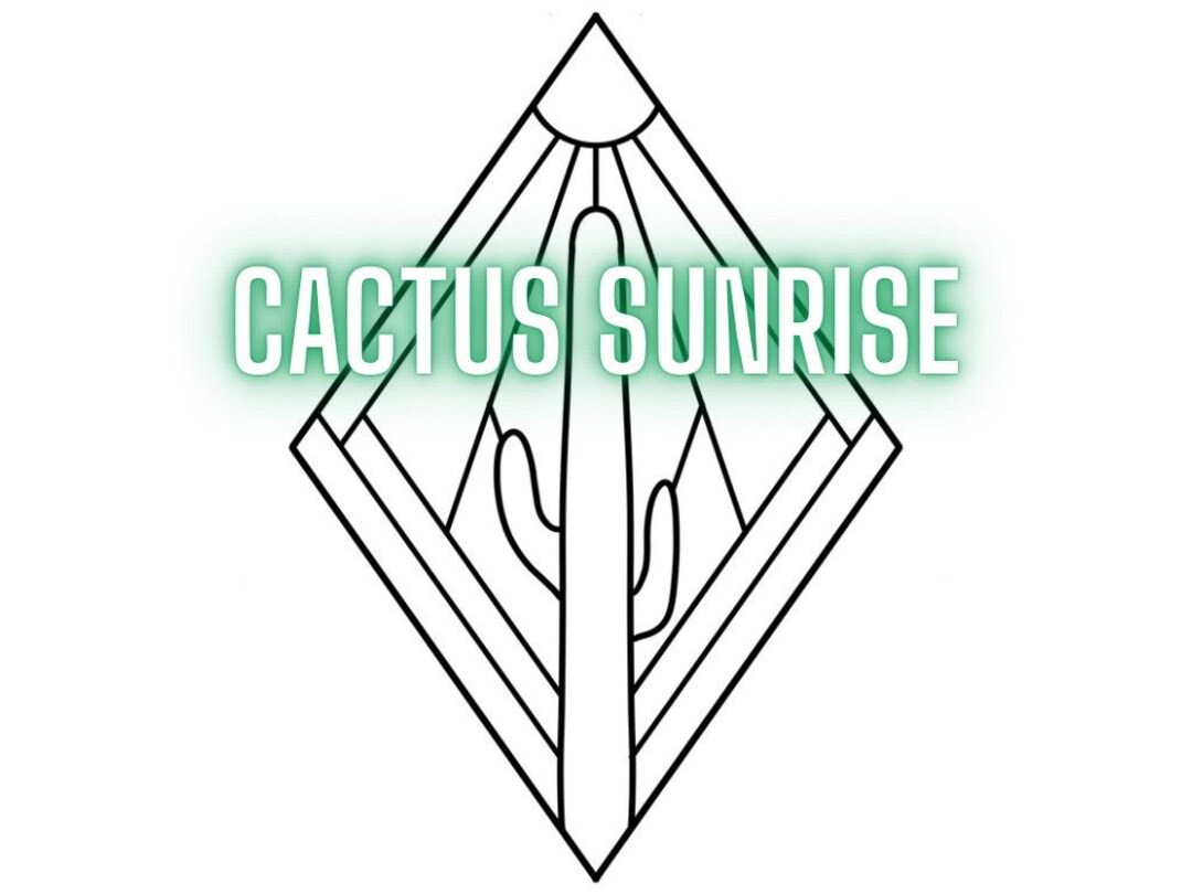 Cactus Sunrise Stained Glass Pattern Digital Download - Etsy