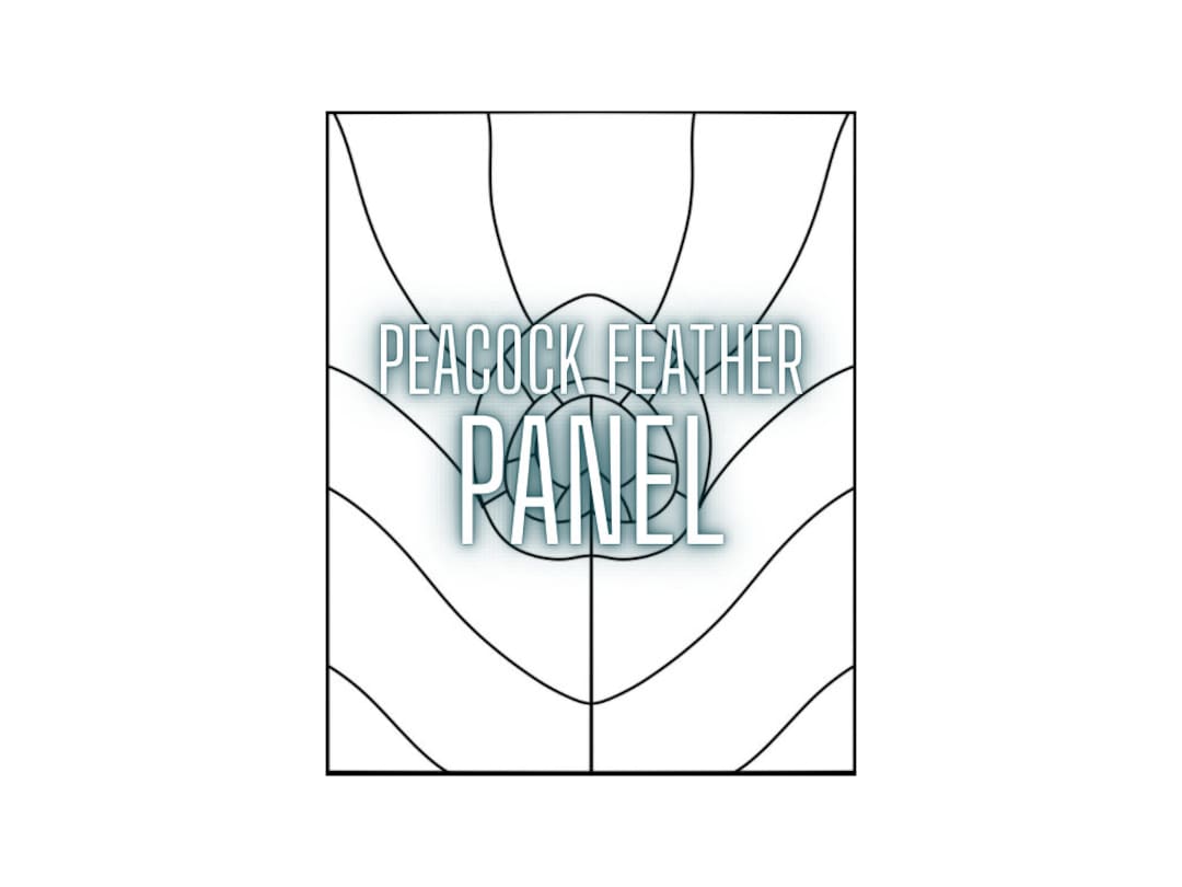 Peacock Feather Panel Stained Glass Pattern - Etsy