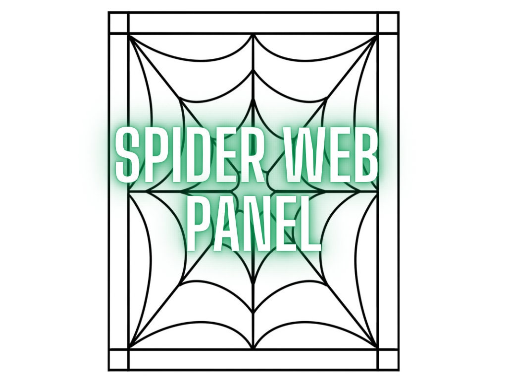 Gothic Spider Web Stained Glass Panel Printable Download Pattern - Etsy