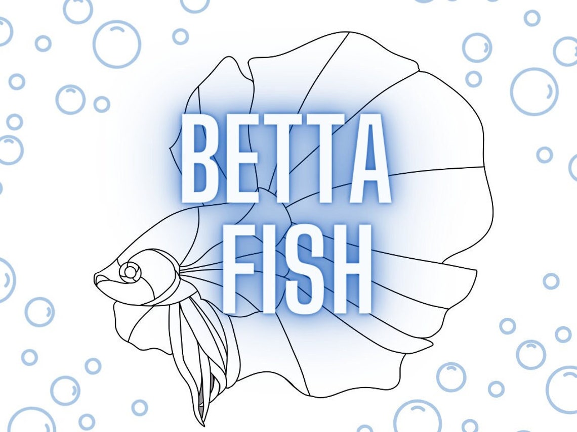 Betta Fish Stained Glass Pattern Printable Download - Etsy