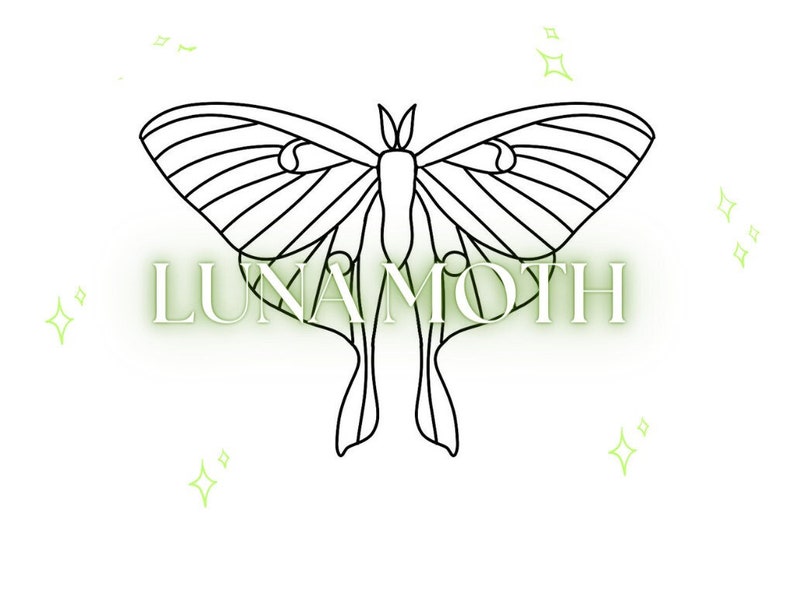 Luna Moth Stained Glass Pattern Printable Download - Etsy