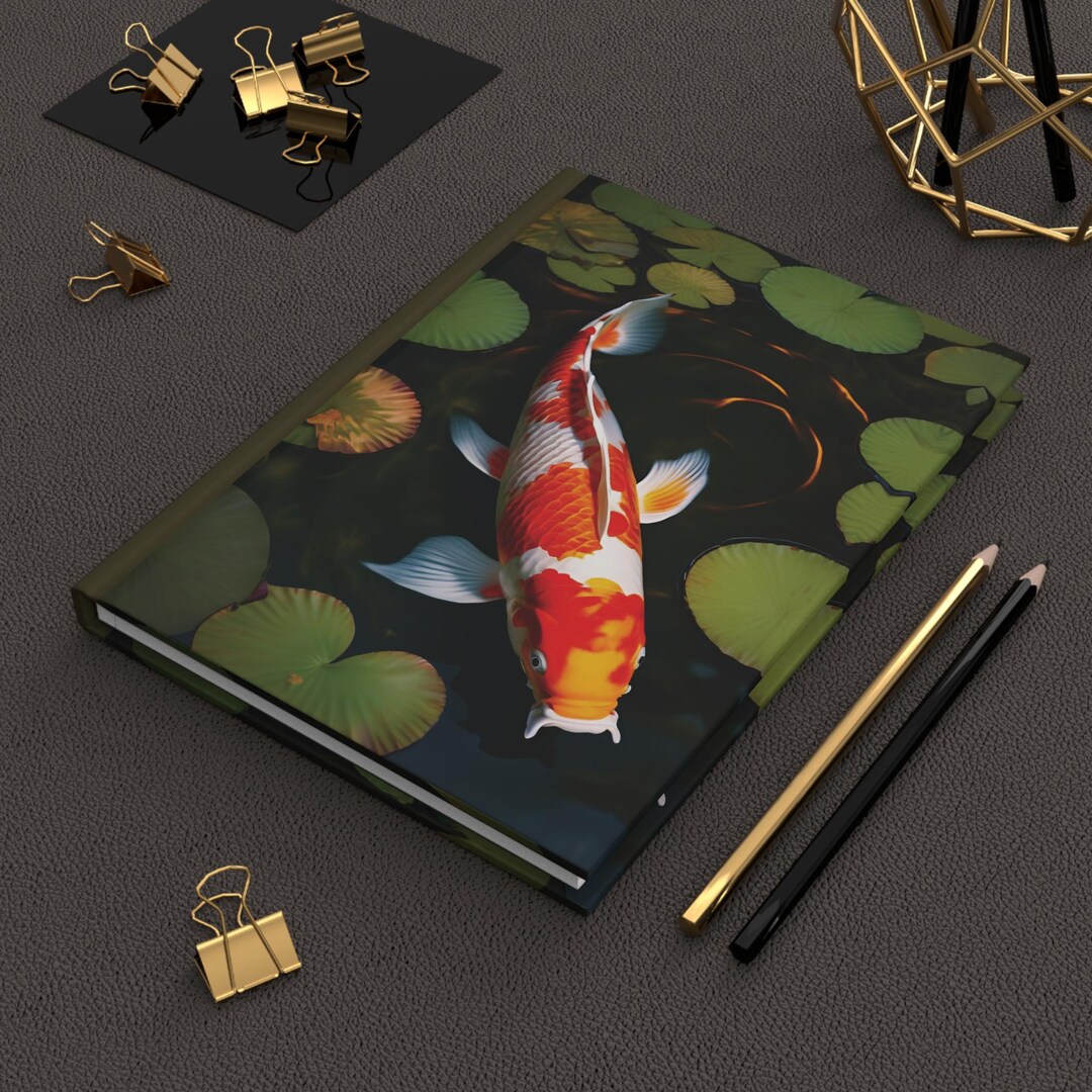 Koi Fish Journal - 5x8 Elegant Lined Notebook, 150 Pages for Writing ...