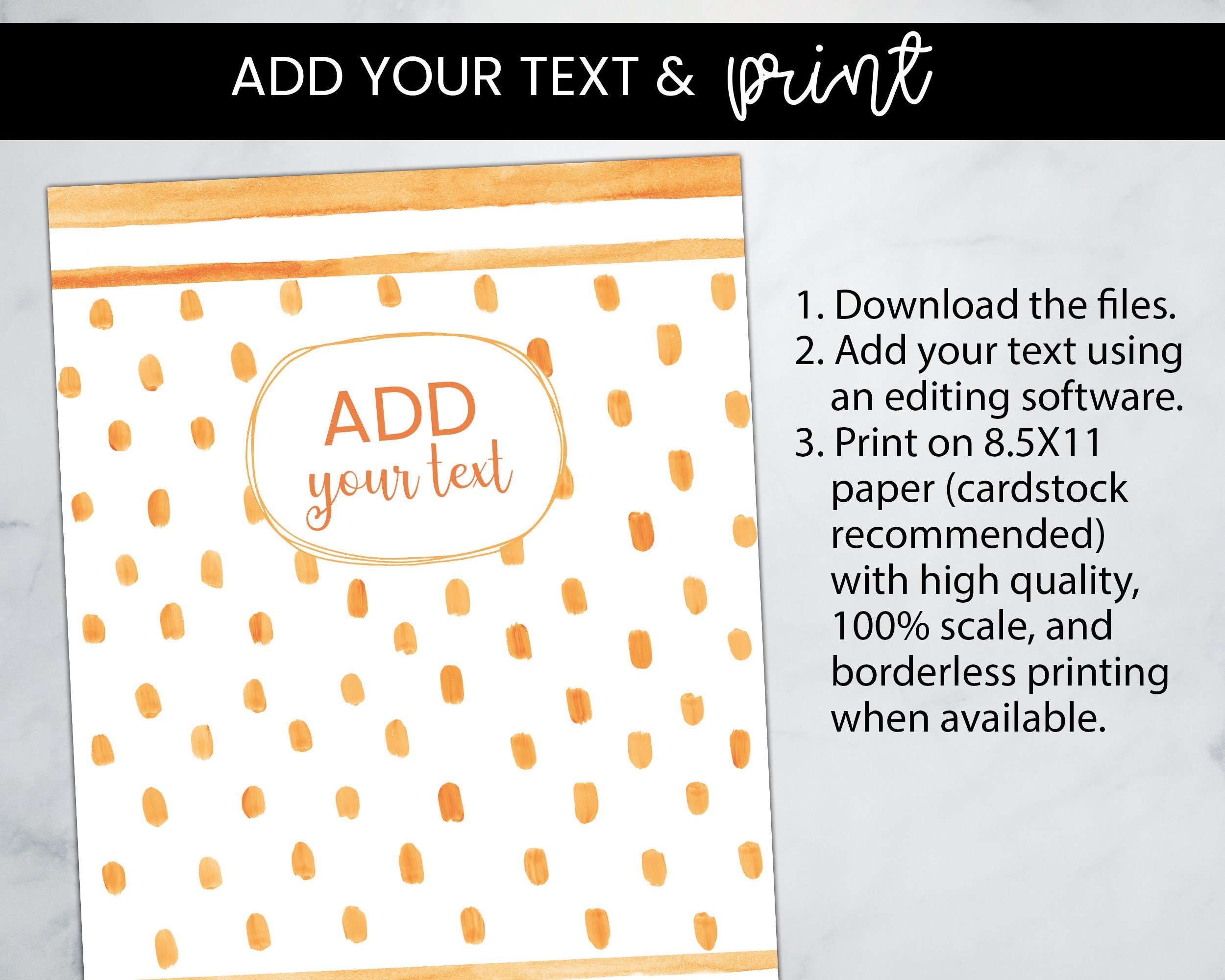 Binder Covers & Spines Editable Watercolor Dots 6 Colors - Etsy