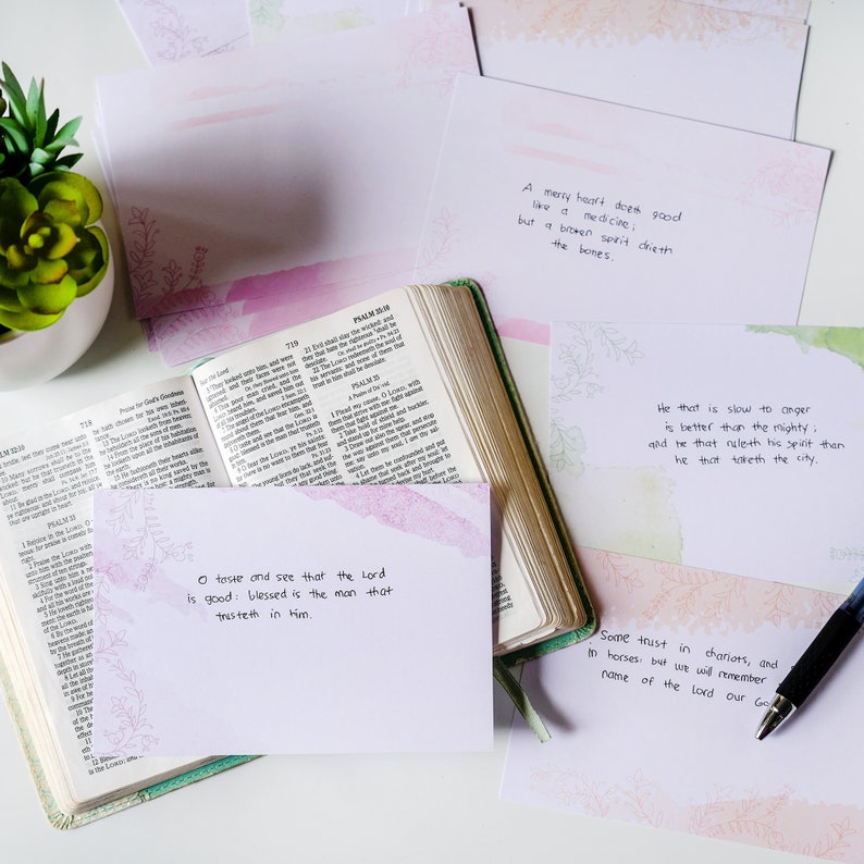 Blank Scripture Cards Bible Verse Memory Cards for Simply Charlotte ...