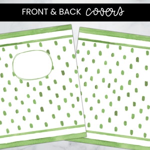 Binder Covers & Spines | Editable | Watercolor Dots 6 Colors - Etsy