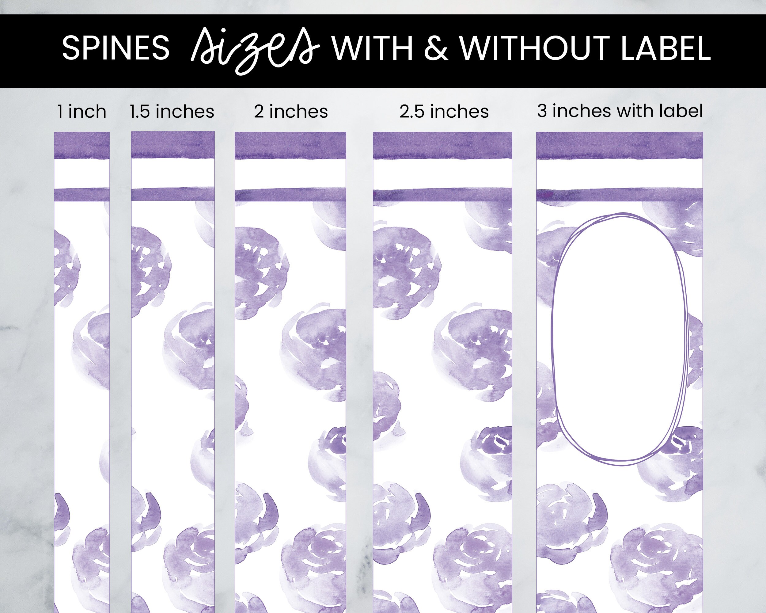 Binder Covers & Spines Editable Watercolor Roses 6 Colors - Etsy