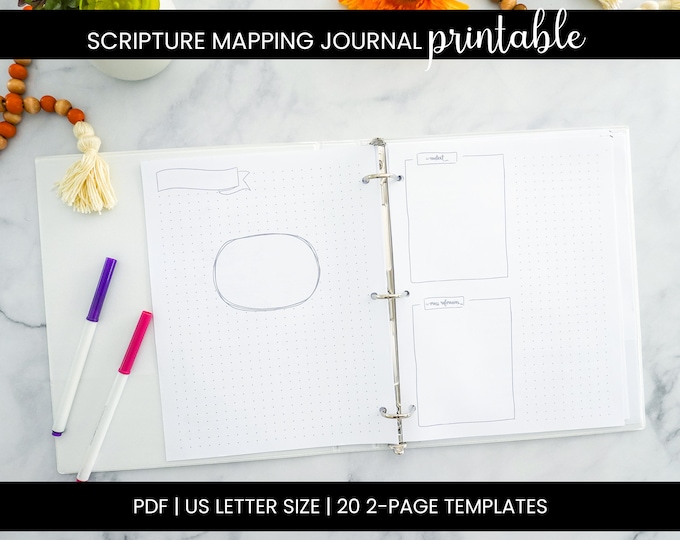 Verse Mapping Journal Printable I Bible Mapping Planner Printable I ...