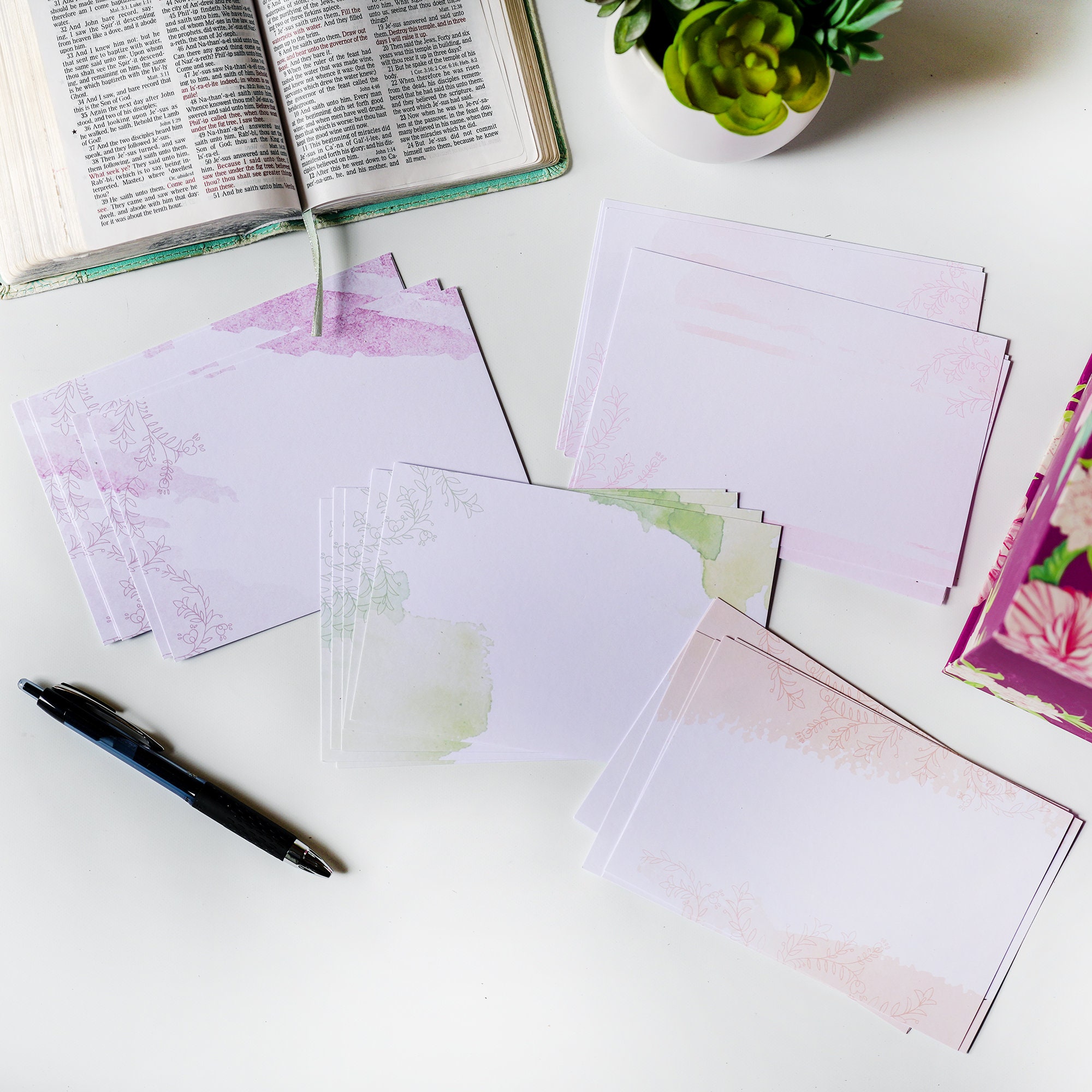 Blank Scripture Cards Bible Verse Memory Cards for Simply Charlotte ...