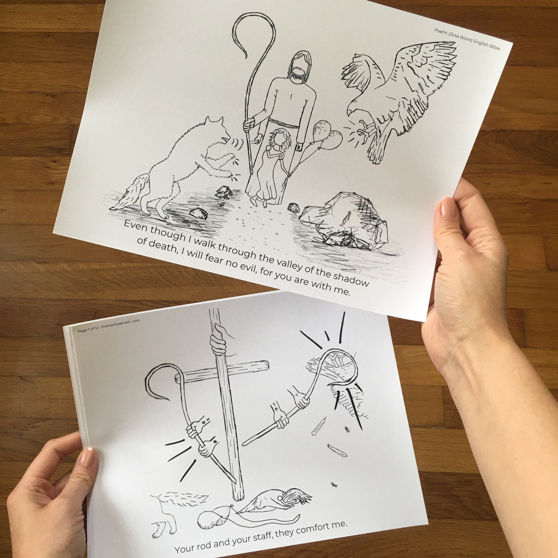 Psalm 23 Coloring Pages - 12 Pages - Printable Digital Download - Etsy