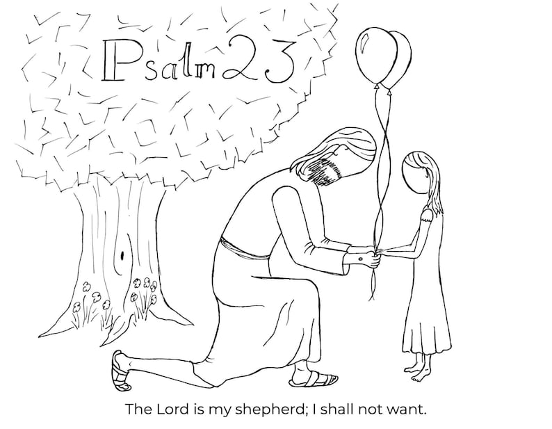 Psalm 23 Coloring Pages 12 Pages Printable Digital - Etsy
