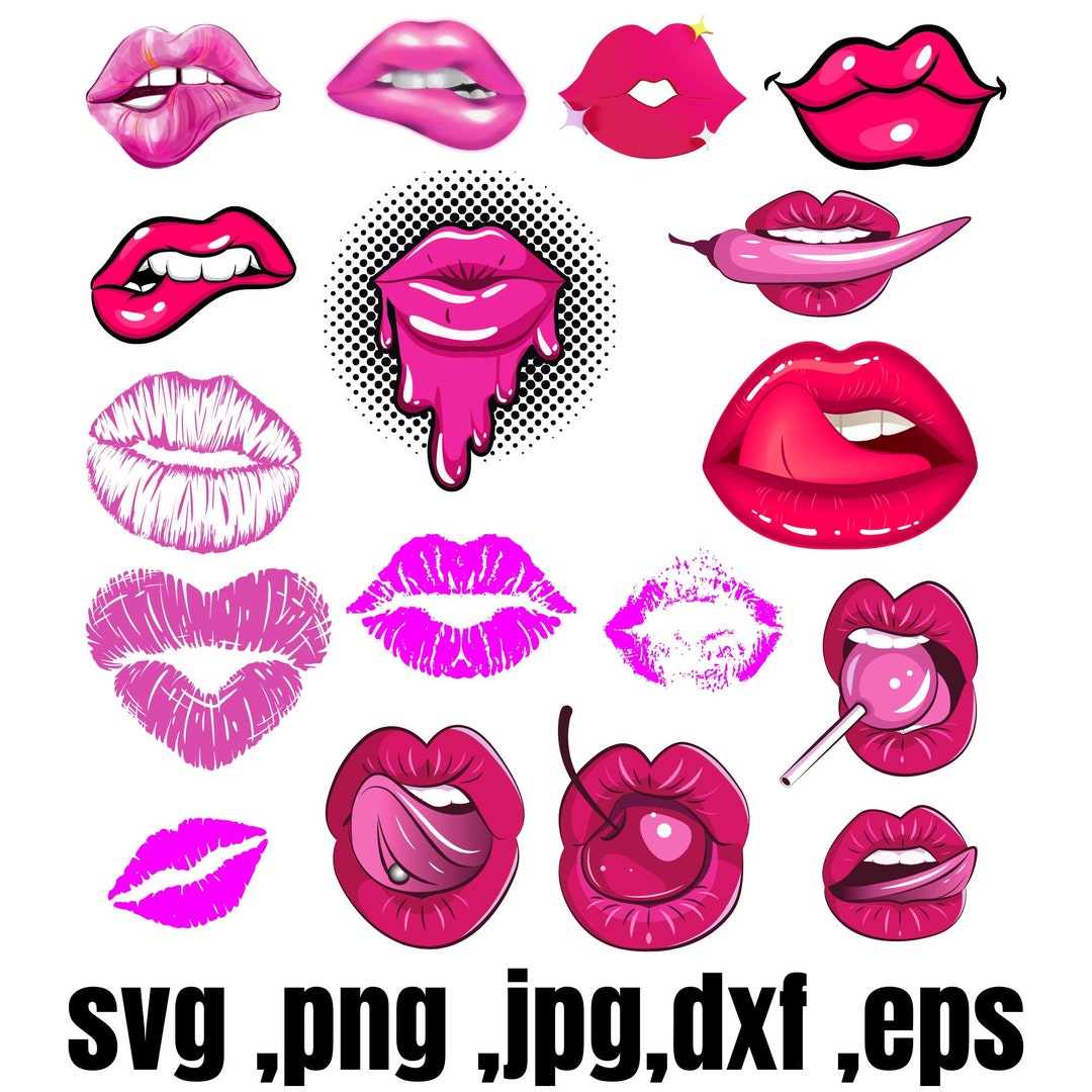 Mega labios svg paquete /Hot labios svg /Labios svg paquete /Labios svg ...