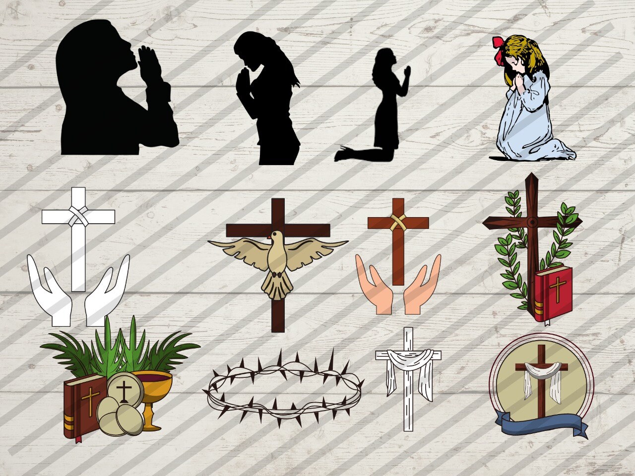 Praying Hand Svg Praying Girl Svg Bundle praying Hand - Etsy