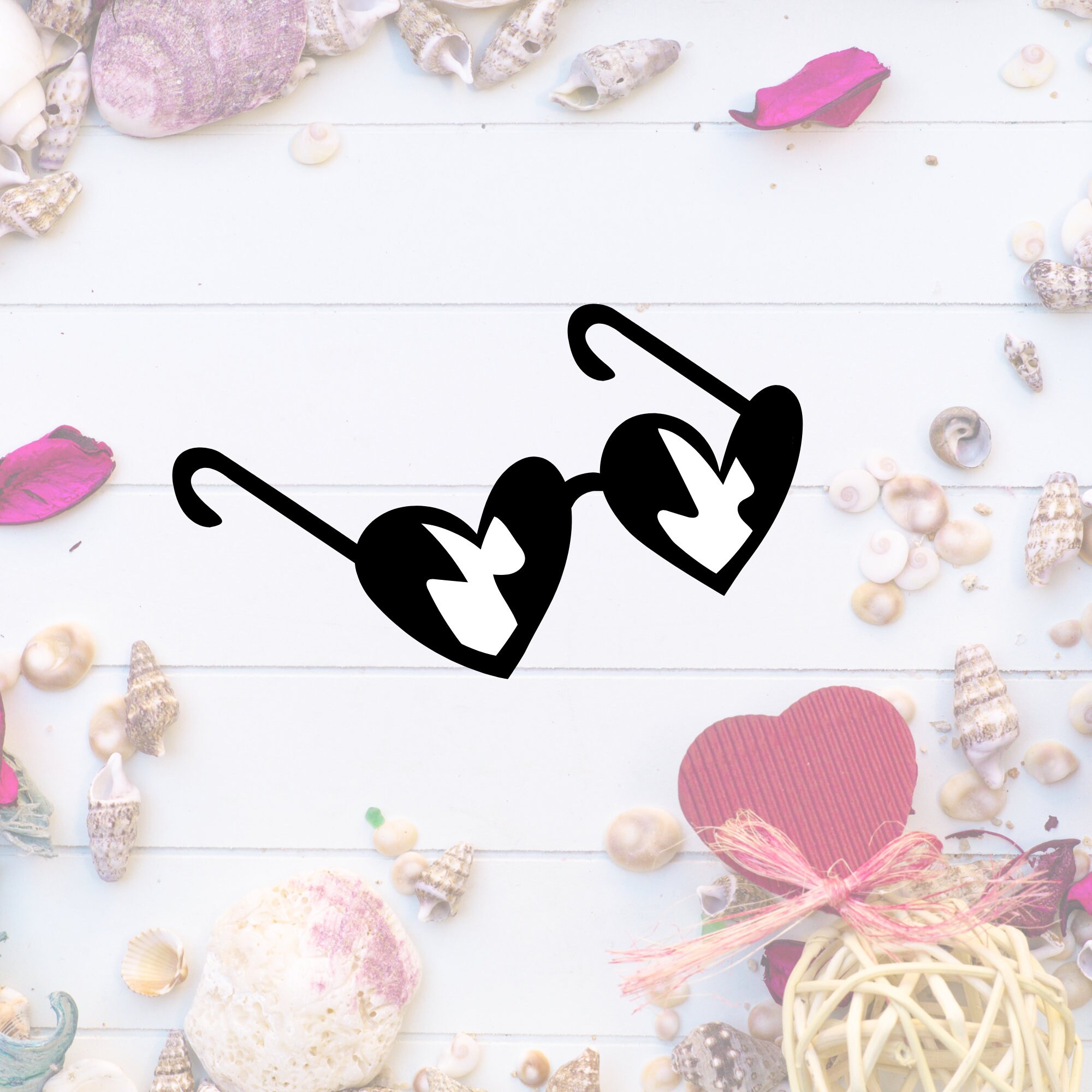 Heart Sunglasses Svg, Heart Shaped Sunglasses, Eye Glasses Png, Retro ...