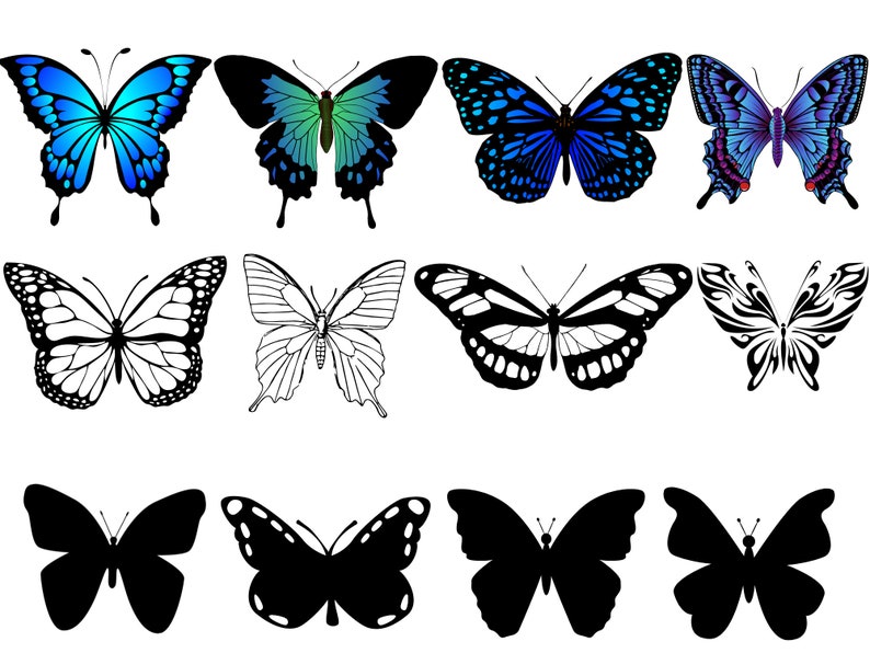 Butterfly Bundle Svg / Butterfly Svg / Layered Butterfly Bundle Cricut ...