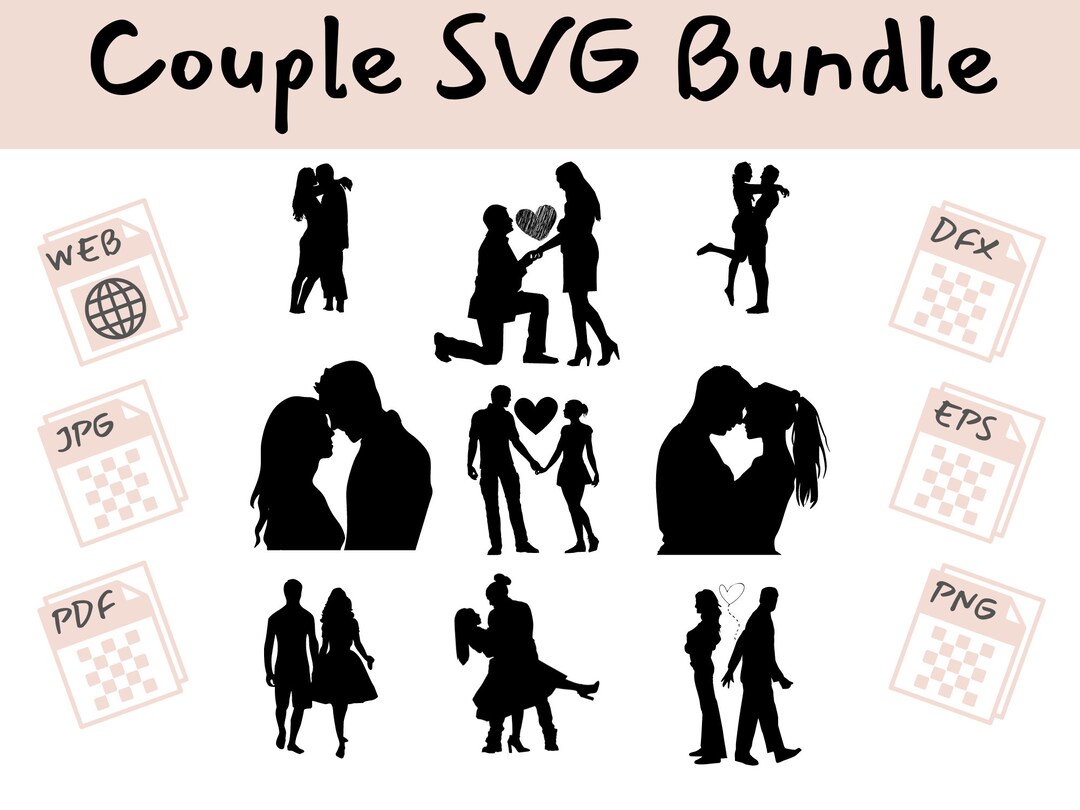 Couple Svg Bundle Lover Svg Cut Files Love Clip Art Vector Matching ...