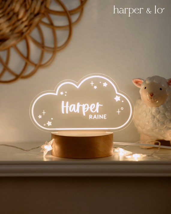 Personalized Acrylic Night Light Starry Cloud LED Light - Etsy