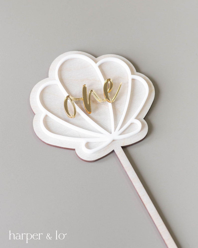 Custom Name Cake Topper Mermaid Seashell Personalized - Etsy