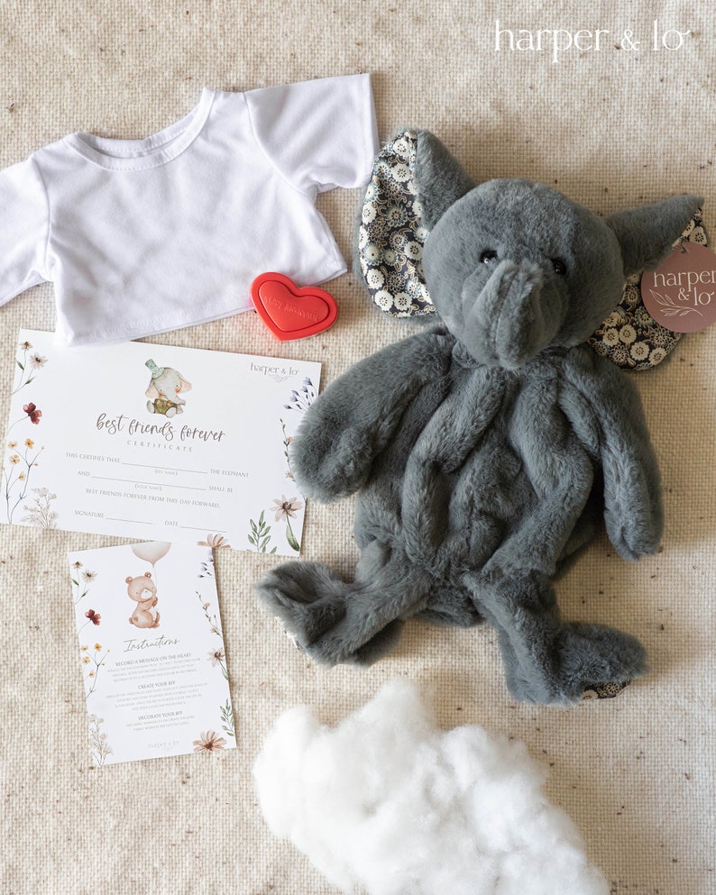 Elephant DIY Plush Kit | Build-your-own Plush | Kids Craft Kit ...