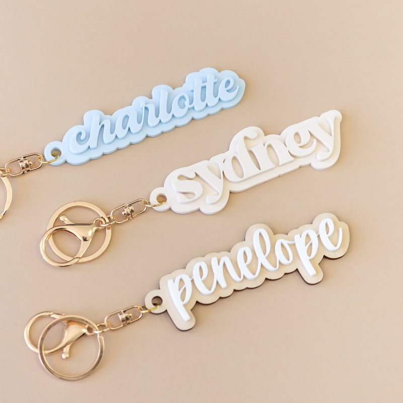 Name Keychain - Etsy