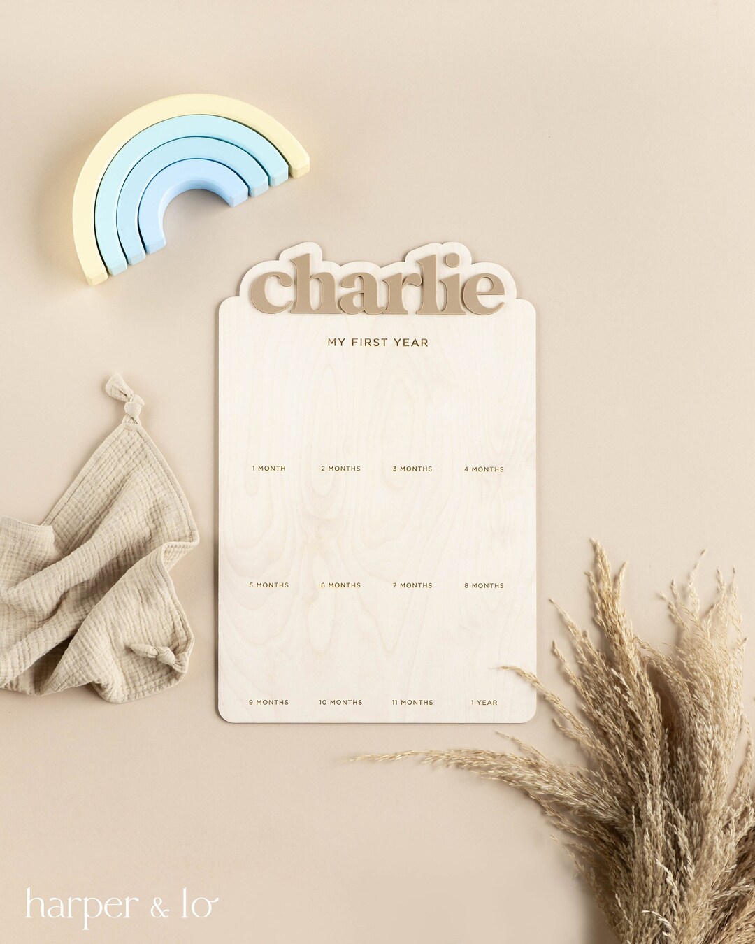 Personalized My First Year Photo Sign | Custom Name My First Year Sign ...