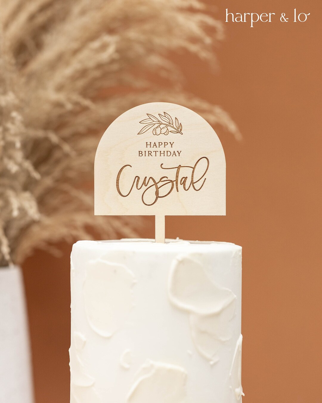 Arched Boho Cake Topper Flower | Floral Birthday Party Decor, Custom ...