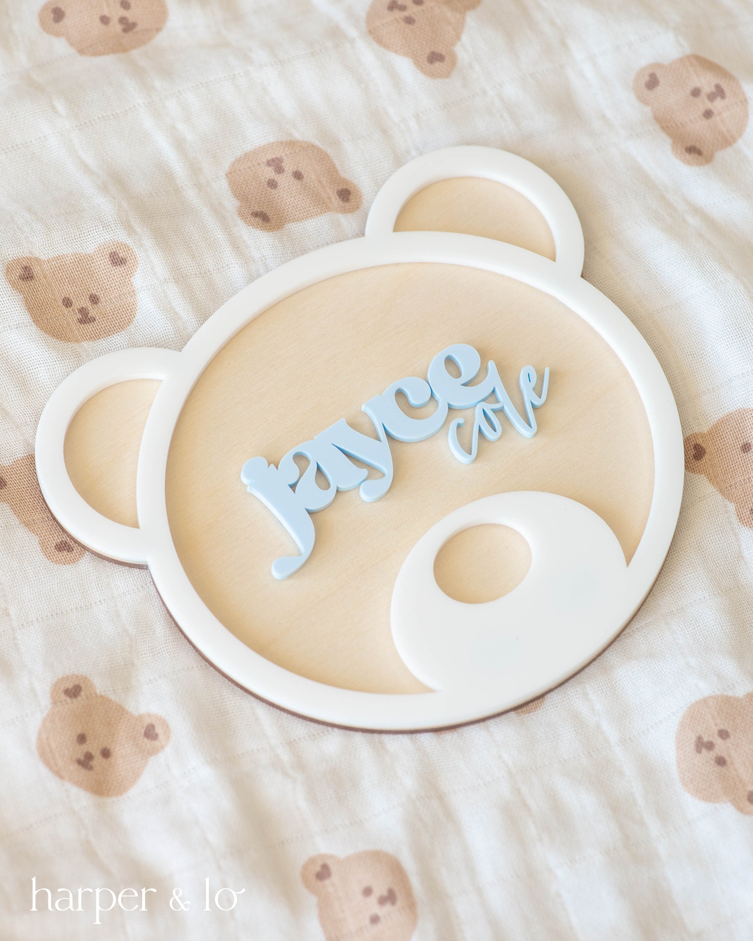 Birth Announcement Sign Teddy Bear Personalized Custom - Etsy